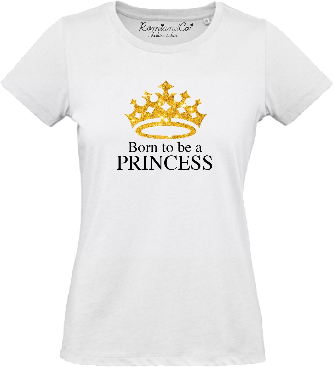 t-shirt Born to be a Princess personalizzata RomiandCo stampata € 19,90